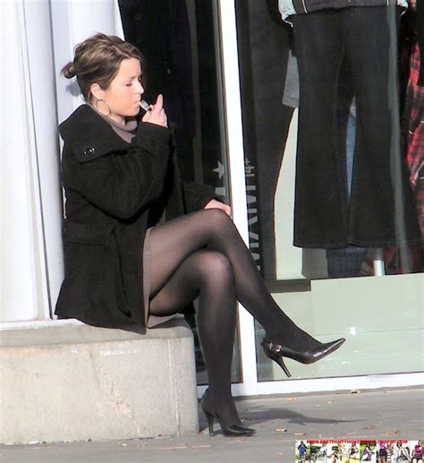 Fashion Tights Skirt Dress Heels Street Style