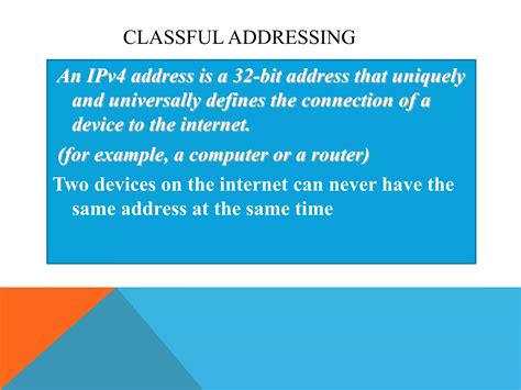 Network Layer Ipv4 Classful Addressing Notations Classless Addressing