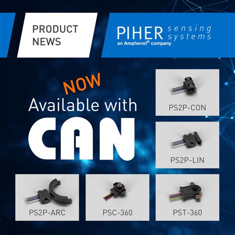 NEW Product PIHER Hall Effect Position Sensors With CAN Interface