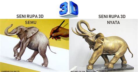 Pengertian Seni Rupa 3 Dimensi Jenis Fungsi Beserta Contohnya Seni