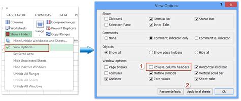 How To Display Or Hide Row Column Headers In Excel