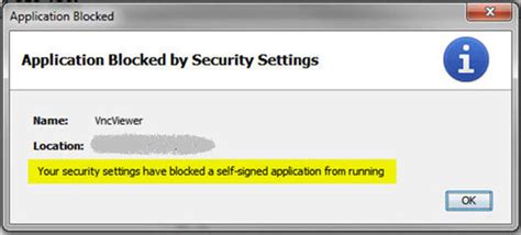 how to fix java your security settings have blocked a self signed application from running pcroger