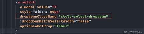 ant design vue 设置 dropdownclassname 无效问题 csdn博客