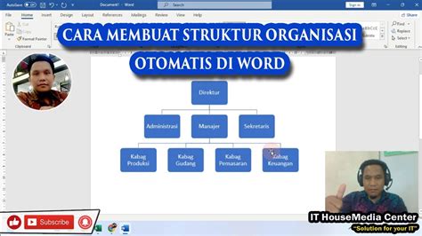 Cara Membuat Struktur Organisasi Otomatis Dengan SmartArt Di Word