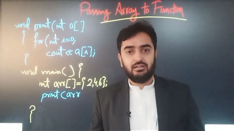 Passing Array As Argument To Function C Youtube