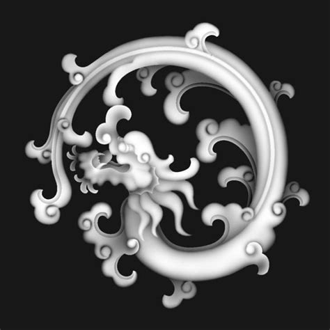 G059精雕图灰度浮雕图雕刻动物图库