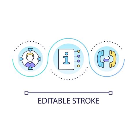 Premium Vector Information Support Service Loop Concept Icon