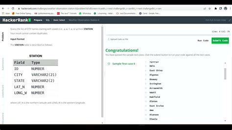 sql query to print names start with vowels hackerrank solution youtube