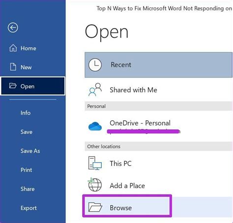 Best Ways To Fix Microsoft Word Not Responding On Windows And