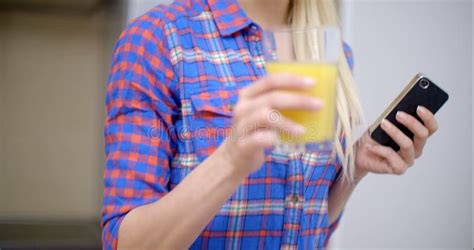 Bottomless Woman Drinking Orange Juice Stock Footage Video Of Girl Standing 50033098