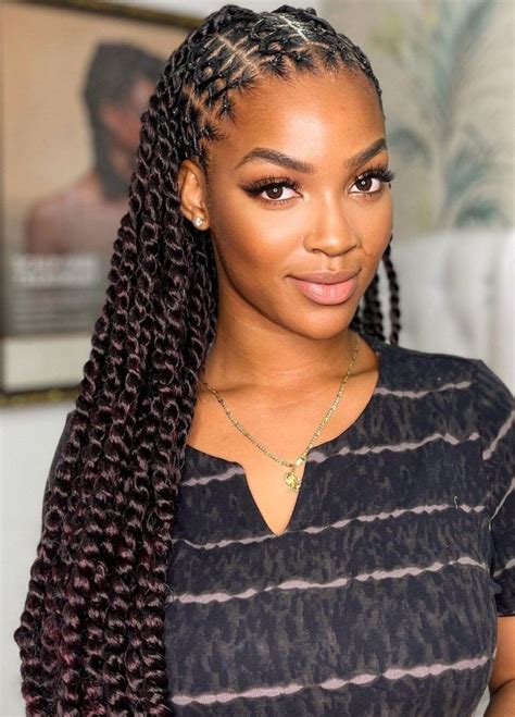 Pretty Braided Hairstyles Cute Box Braids Hairstyles Braided Cornrow Hairstyles Protective