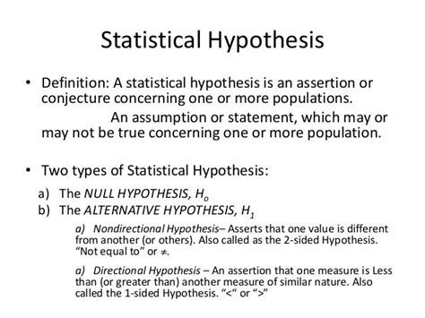 statistical hypothesis testing and key performance