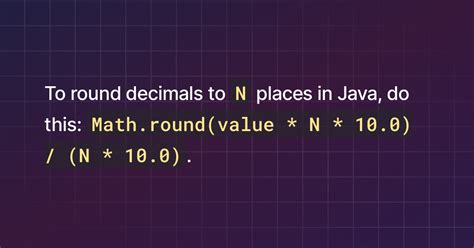How To Round Decimals In Java