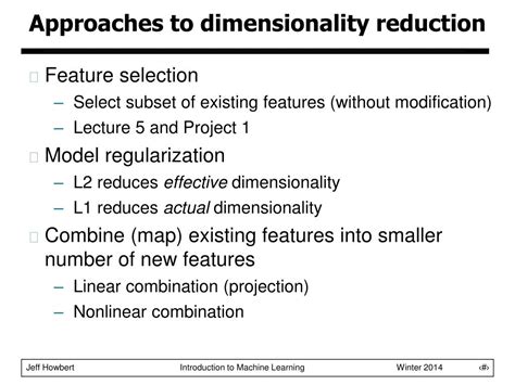 PPT Machine Learning Dimensionality Reduction PowerPoint Presentation
