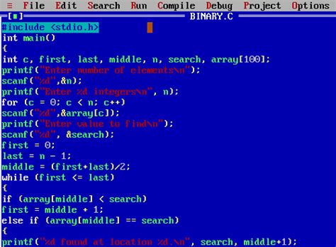 binary search in c programming
