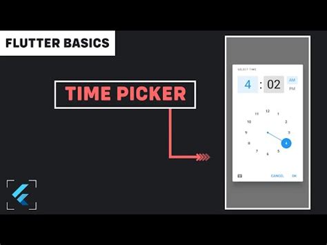 Flutter Tutorial Time Picker in Flutter Видео