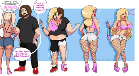 Rule 34 Ass Expansion Beard Big Ass Big Breasts Big Lips Bimbo Bimbofication Blonde Hair Brain