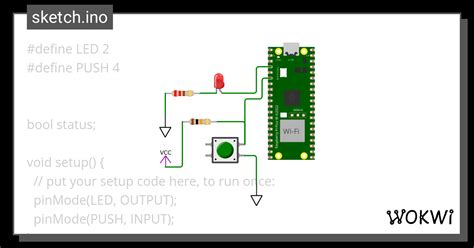 push butoon wokwi esp32 stm32 arduino simulator