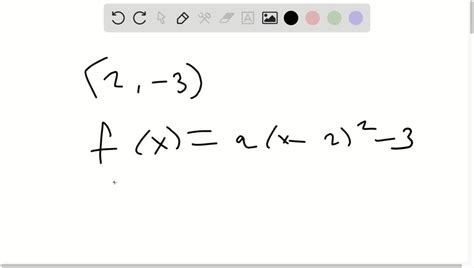 solved finding quadratic functions find a function f whose graph is a parabola with the given