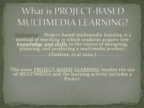 project based multimedia learning edtech