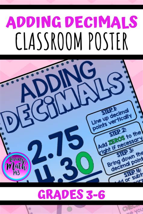 adding decimals anchor chart poster in decimals anchor chart my xxx hot girl