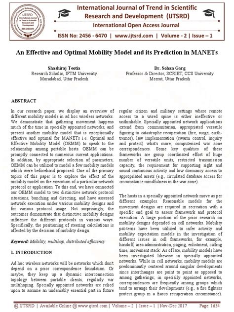 an effective and optimal mobility model and its prediction in manets pdf routing wireless