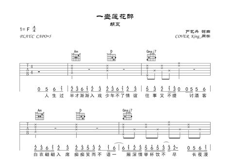一壶莲花醉吉他谱 King 同学 C调弹唱简单100 翻弹版 吉他世界