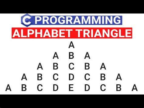 Pyramid Of Alphabets In C C Program To Print Pyramid Pattern Using