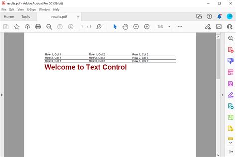 creating pdf files using tx text control in c