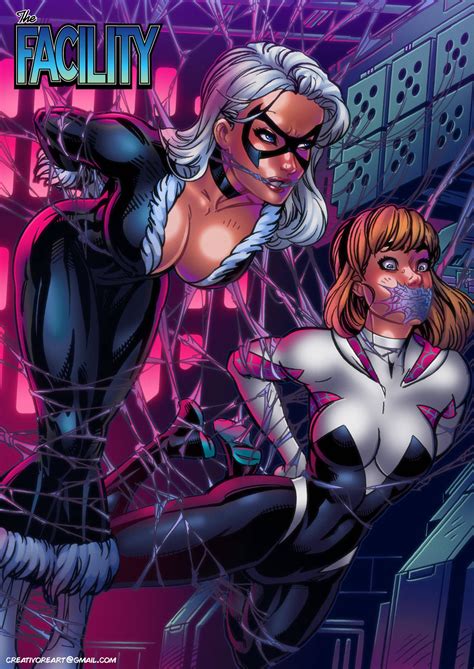 Rule 34 2girls Black Cat Marvel Blonde Hair Blue Eyes Cleavage Creativore Defeat Felicia