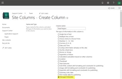 sharepoint online create managed metadata site column using powershell vrogue