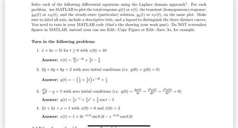 solved solve each of the following differential equations