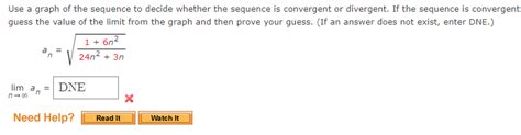 solved use a graph of the sequence to decide whether the