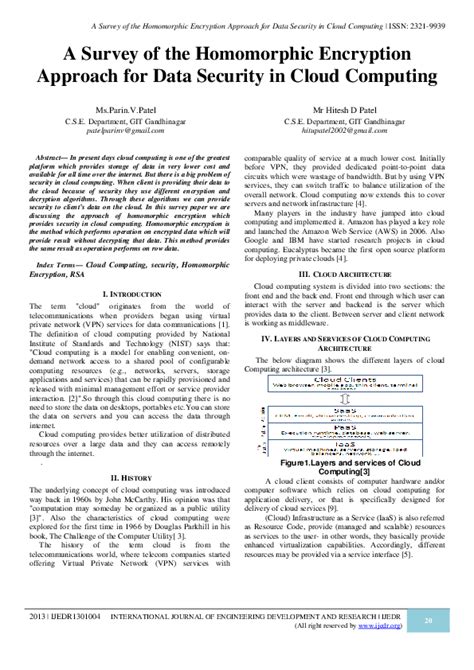 pdf a survey of the homomorphic encryption approach for a survey of the homomorphic encryption