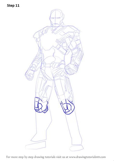 How To Draw Iron Man Full Body Iron Man Step By Step
