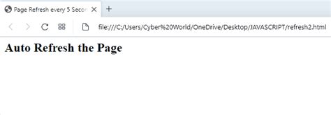 how to auto refresh web page every 5 seconds using javascript laptrinhx
