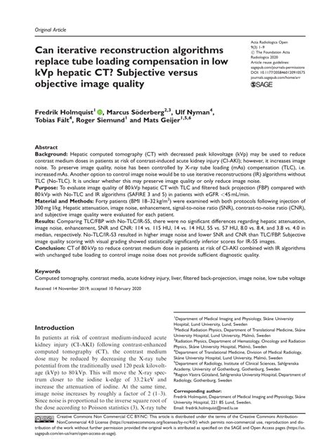 pdf can iterative reconstruction algorithms replace tube loading compensation in low kvp