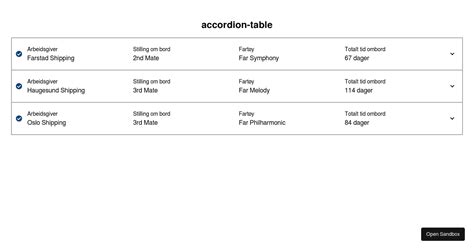 React Accordion Codesandbox