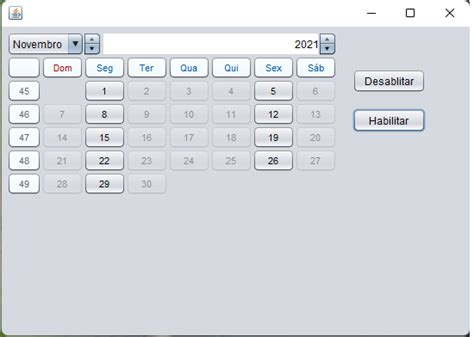 Java How To Enable JCalendar Buttons After Using The AddDateEvaluator