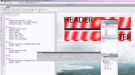 making websites with dreamweaver cs5 5 and css part 1 youtube