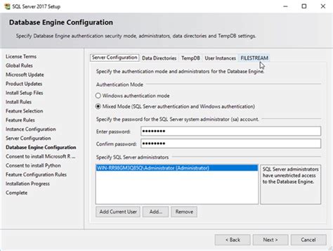 Installing SQL Server 2017 Express