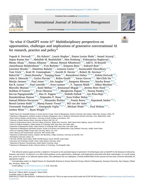 PDF So What If ChatGPT Wrote It Multidisciplinary Perspectives On