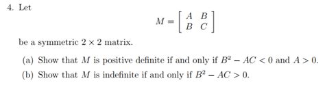 solved let a b be a symmetric 2 x 2 matrix a show that