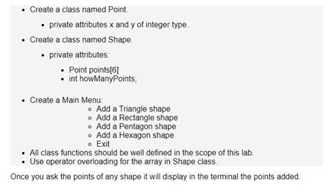 solved create a class named point private attributes x and