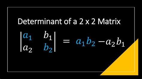 determinant of a 2 x 2 matrix precalculus math video central youtube