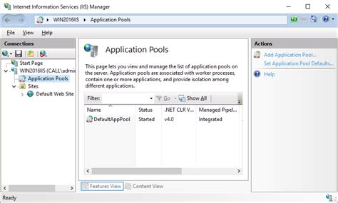 Creating Different Application Pools In IIS 10 0 Microsoft IIS 10 0
