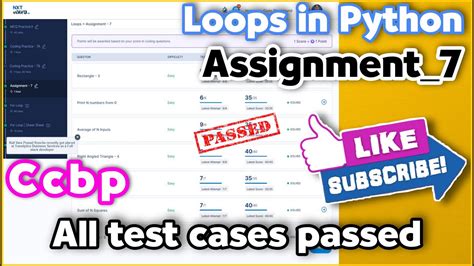 assignment 7 in loops python ccbp nxtwave assignments youtube