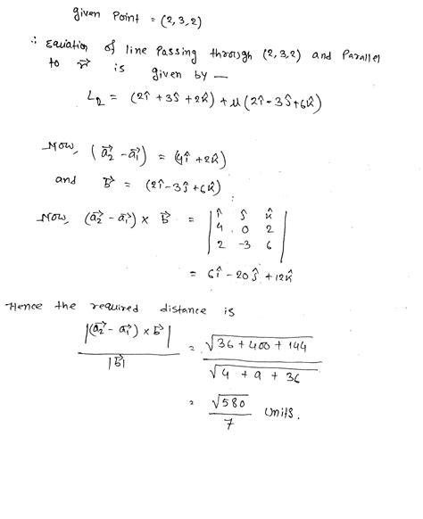find the vector equation of a line passing through the point 2 3 2 and parallel to the line