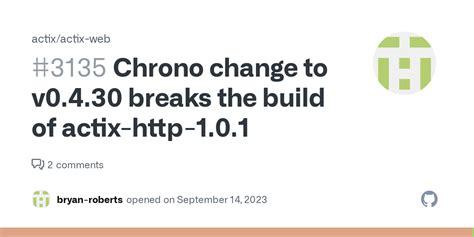 Chrono Change To V0 4 30 Breaks The Build Of Actix 1 0 1 Issue