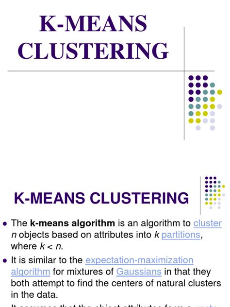 k mean clustering pdf cluster analysis algorithms